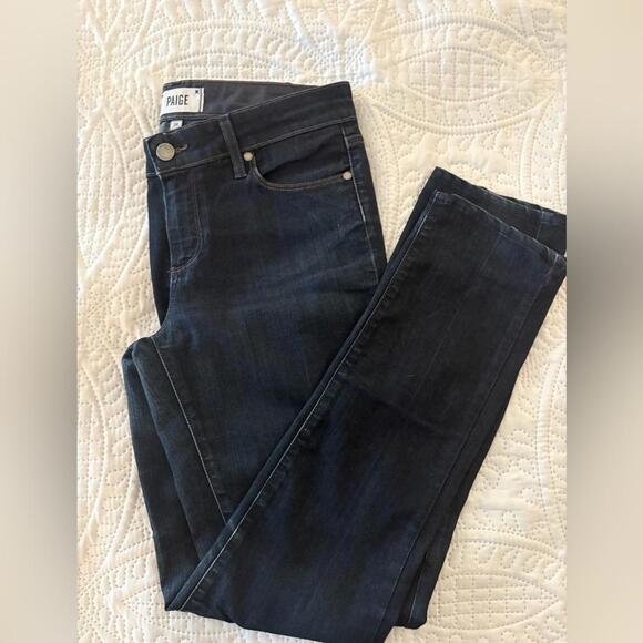 PAIGE | Jeans | 23 Paige Skyline Skinny High Rise Dark Denim Size 28 ...